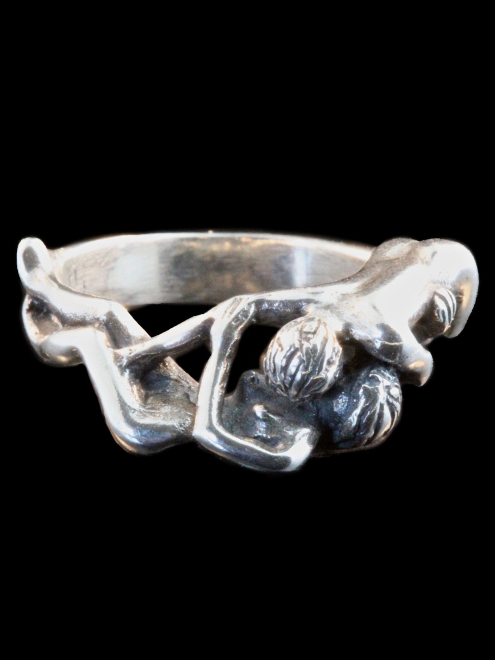 People Ring Silver - Lover's Kiss Ring - Lover's Jewelry - People Ring - Engagement Ring ...