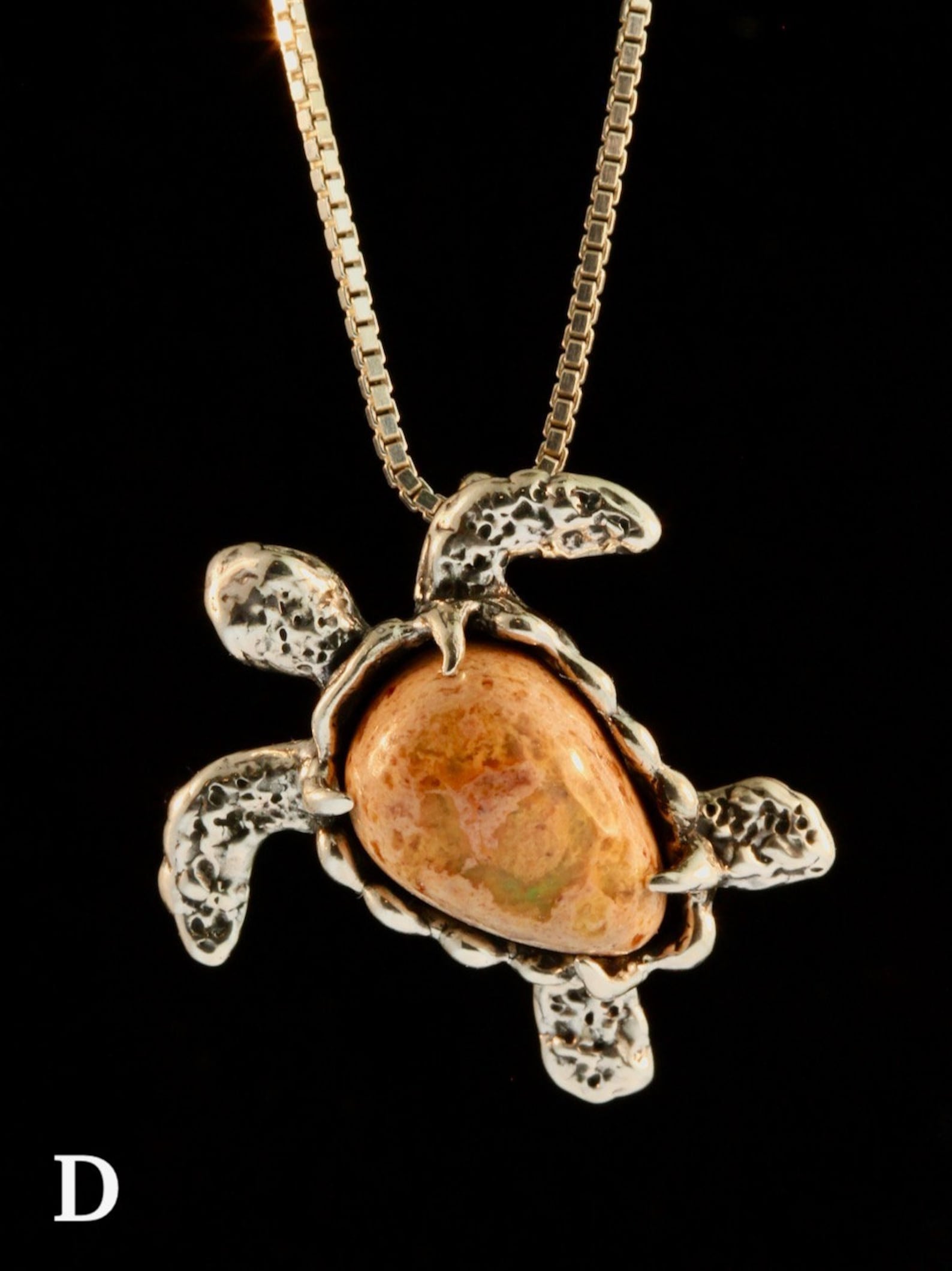 Sea Turtle Necklace Sea Turtle Pendant Seaturtle With Gemstone - Etsy