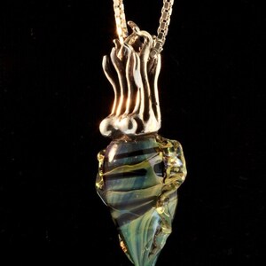 Cuttlefish Necklace Tentacle Pendant Dichroic Glass Jewelry - Etsy