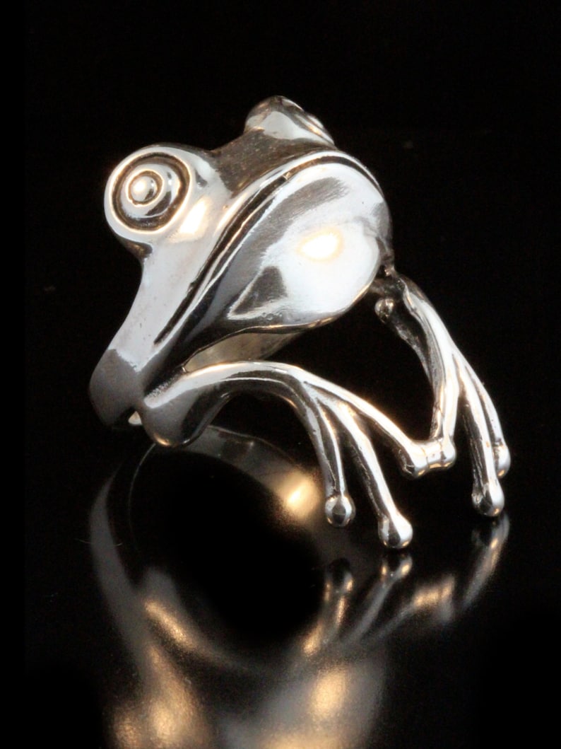 Tree Frog Ring Silver Tree Frog Ring Frog Jewelry Silver | Etsy