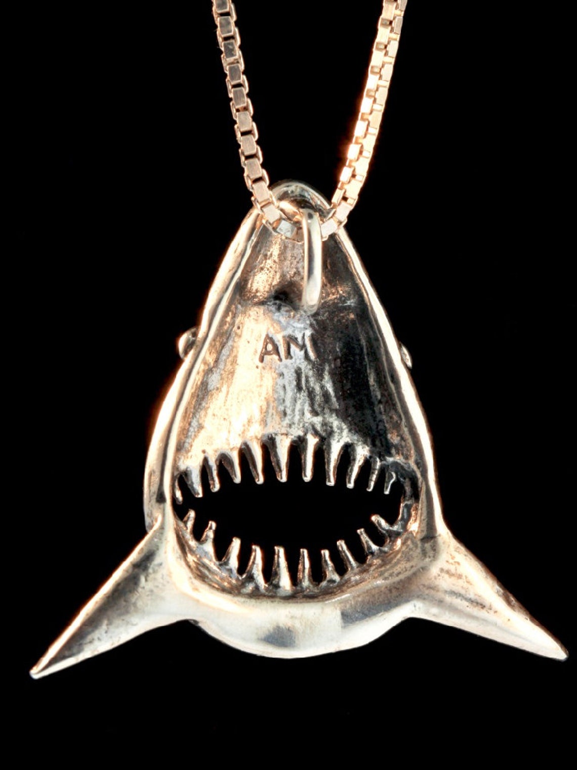 Shark Necklace Unique Gift Shark Pendant Gift for Him Silver - Etsy