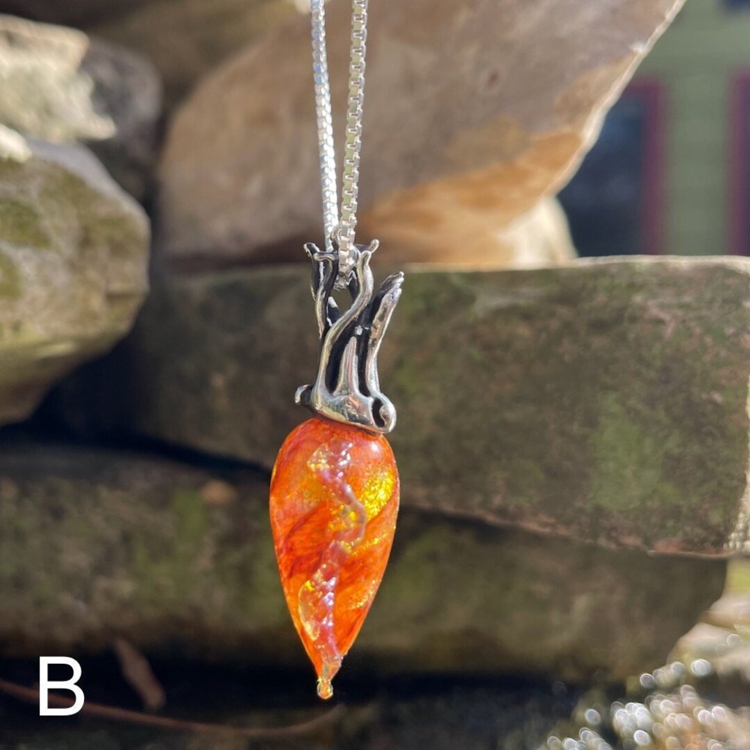 Cuttlefish Necklace Tentacle Pendant Dichroic Glass Jewelry - Etsy