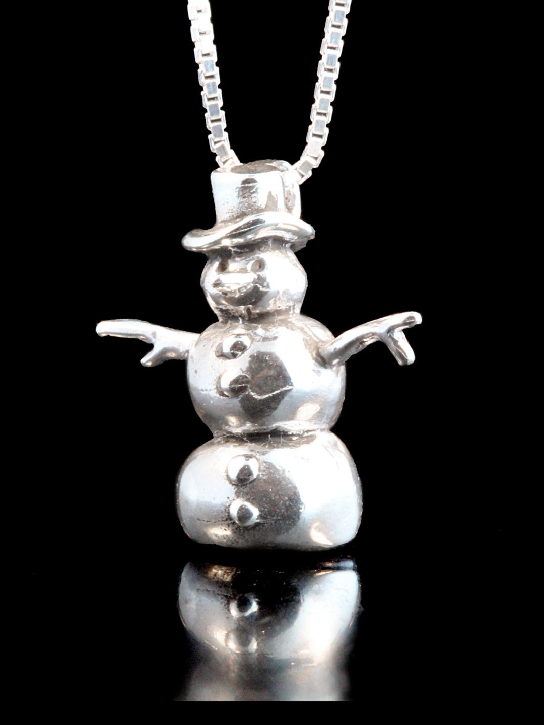 Snowman Necklace Silver Snowman Charm Snowman Pendant Frosty the ...