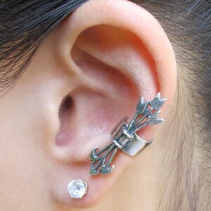 Bohemian Style Sterling Silver Arrow Ear Cuff, Single Cuff or Pair of ...