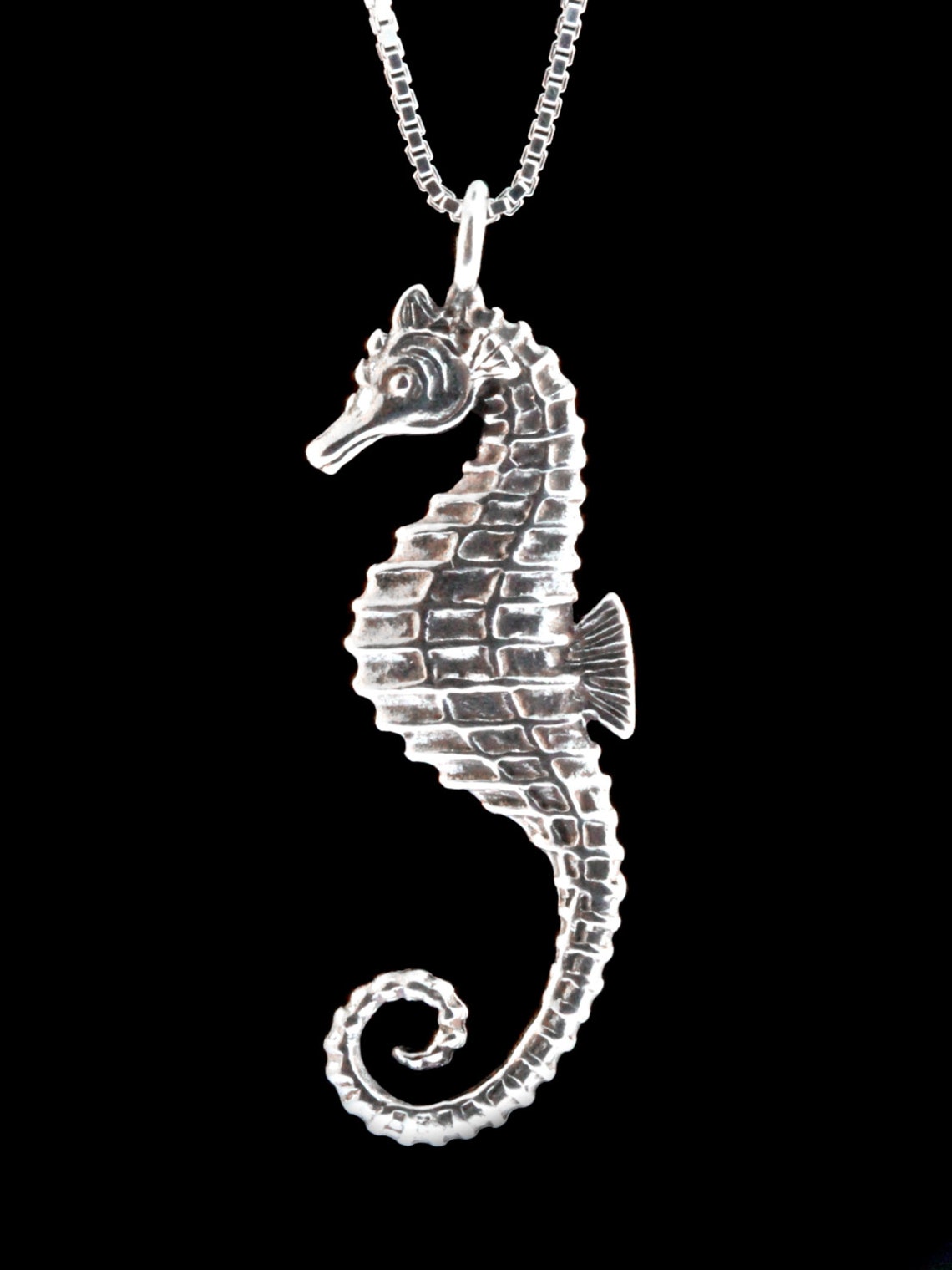 Seahorse Charm - Sterling Silver - Boho Ocean Lover Pendant - Etsy
