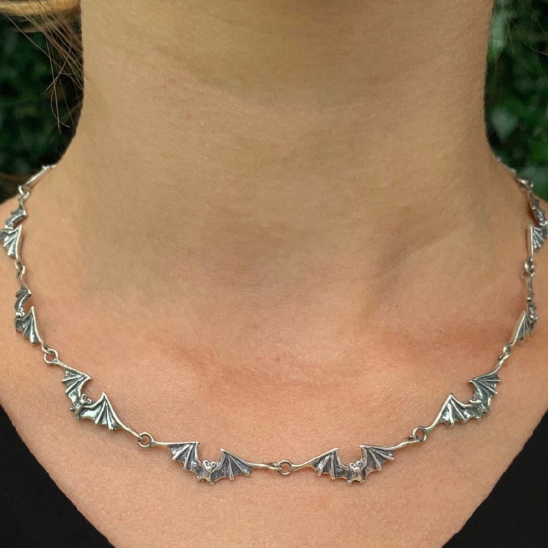 Bat Necklace - Etsy