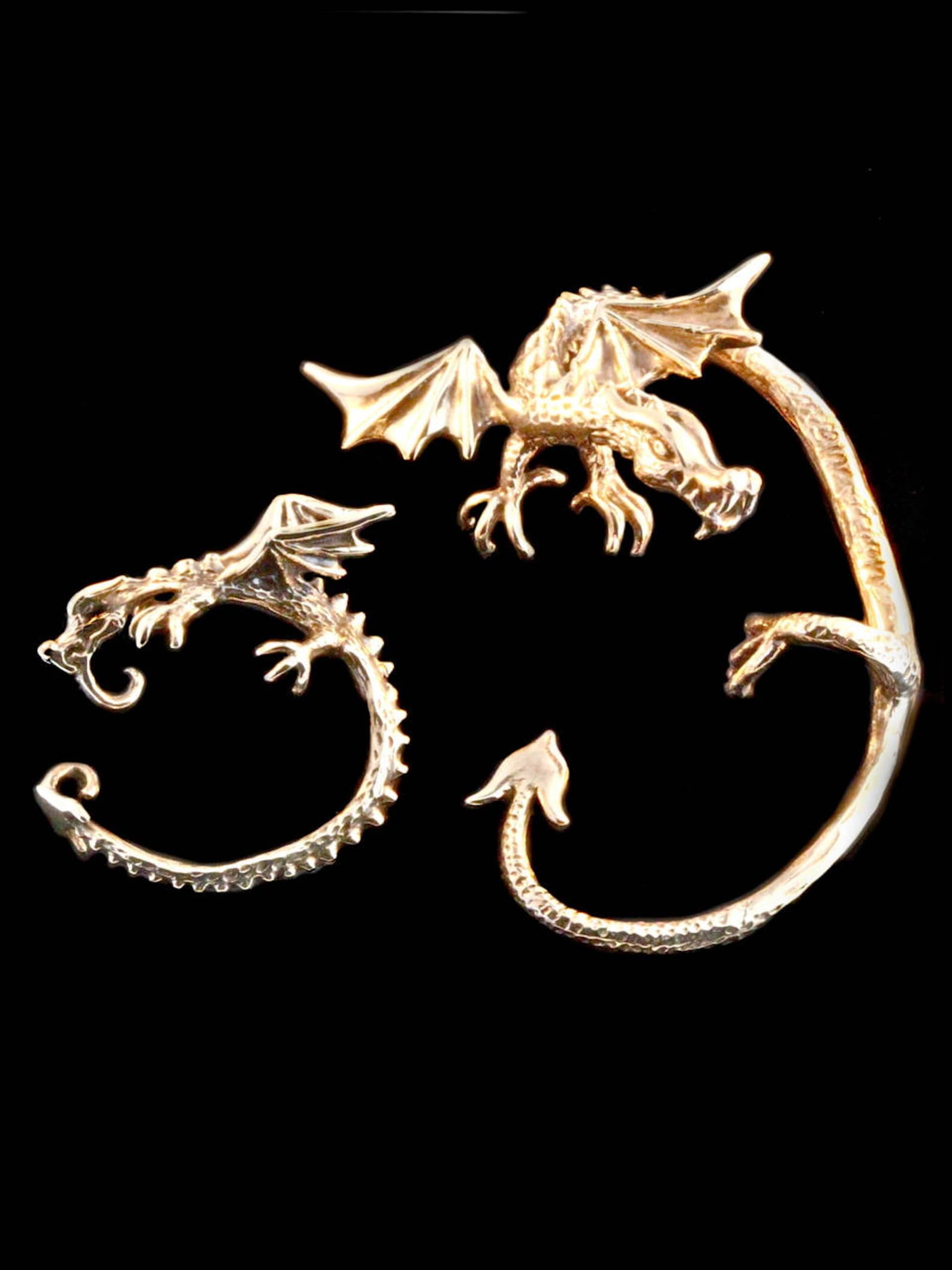 Dragon Ear Cuff Combo Dragon Ear Wrap Bronze Dragon Cuffs - Etsy
