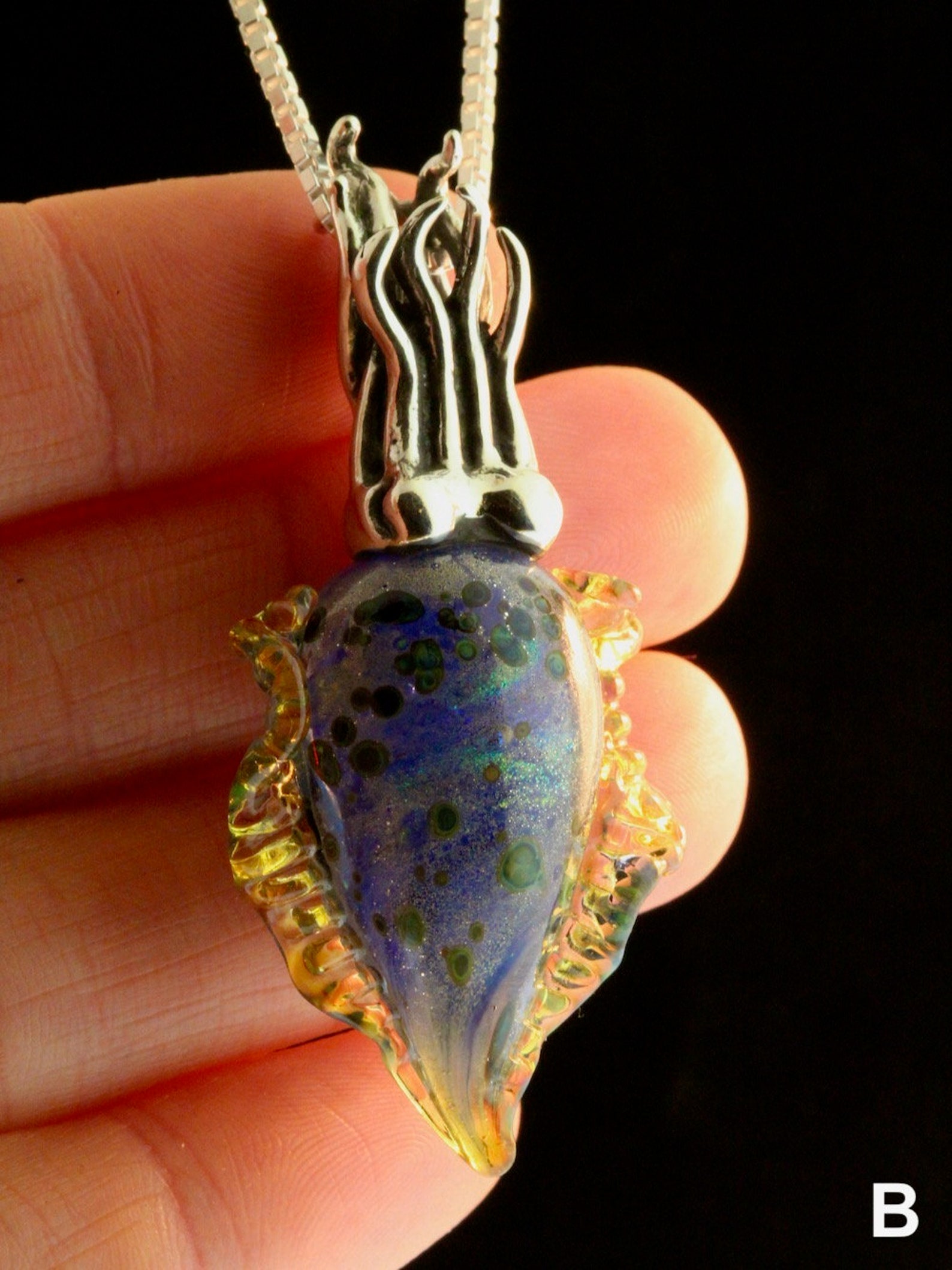 Cuttlefish Necklace Squid Necklace Tentacle Necklace Dichroic | Etsy