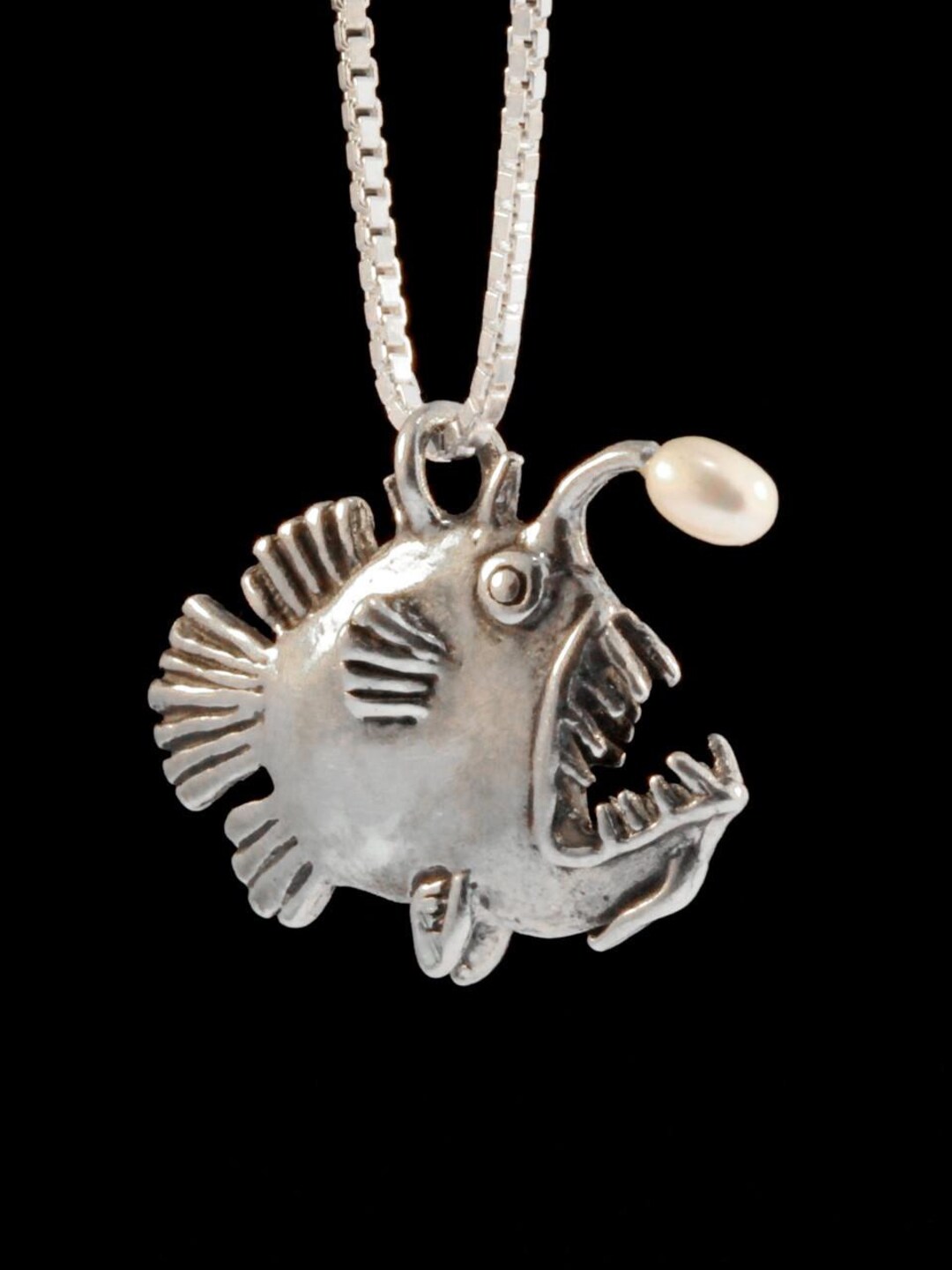Fish Jewelry Set Lantern Fish Jewelry Angler Fish Jewelry Glow Fish ...