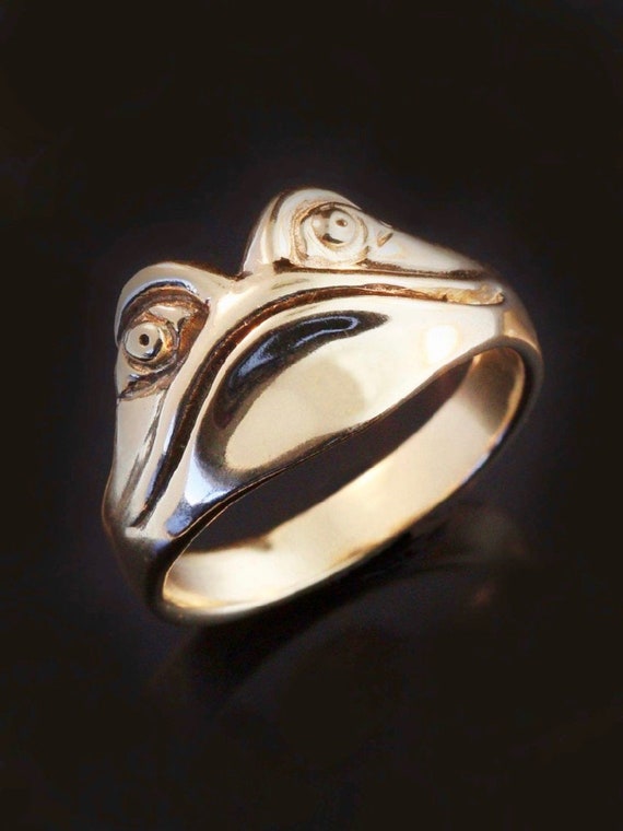 Frog face ring store