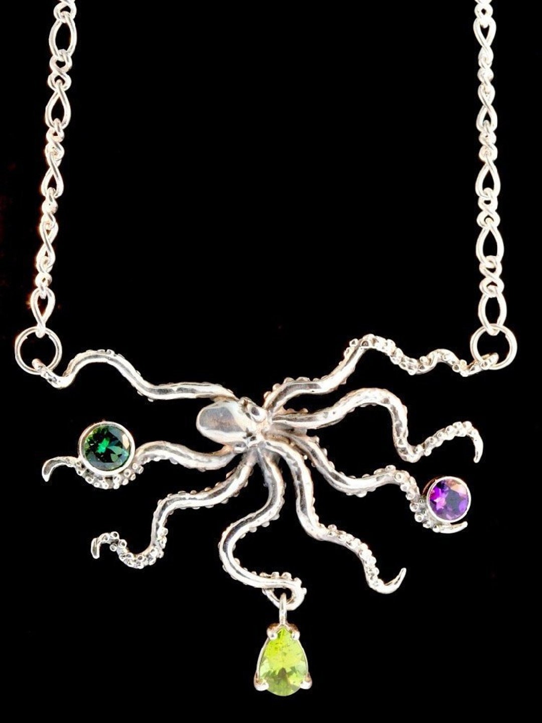 Octopus Necklace Kraken Jewelry Octopus Neckpiece With Jeweled ...