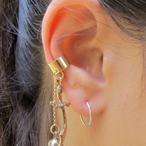 Solid 925 Silver Ear Cuff Extra WIDE Ear Cuff Pure Copper | Etsy