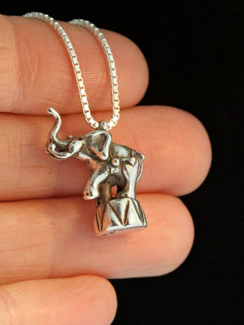 Silver Circus Elephant Charm - Etsy