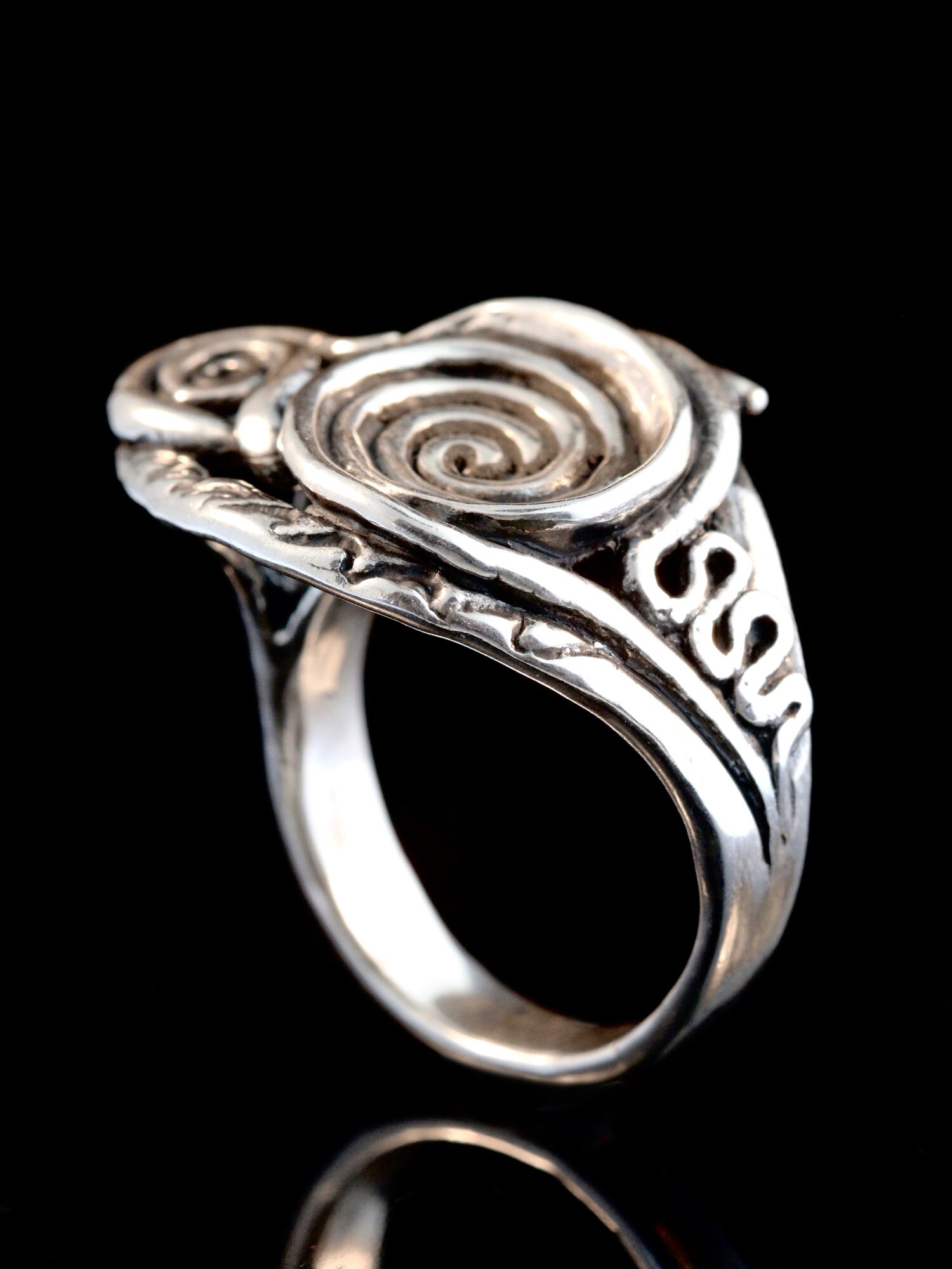 Galaxy Ring Silver Galactical Ring Abstract Spiral Star Galaxy ...