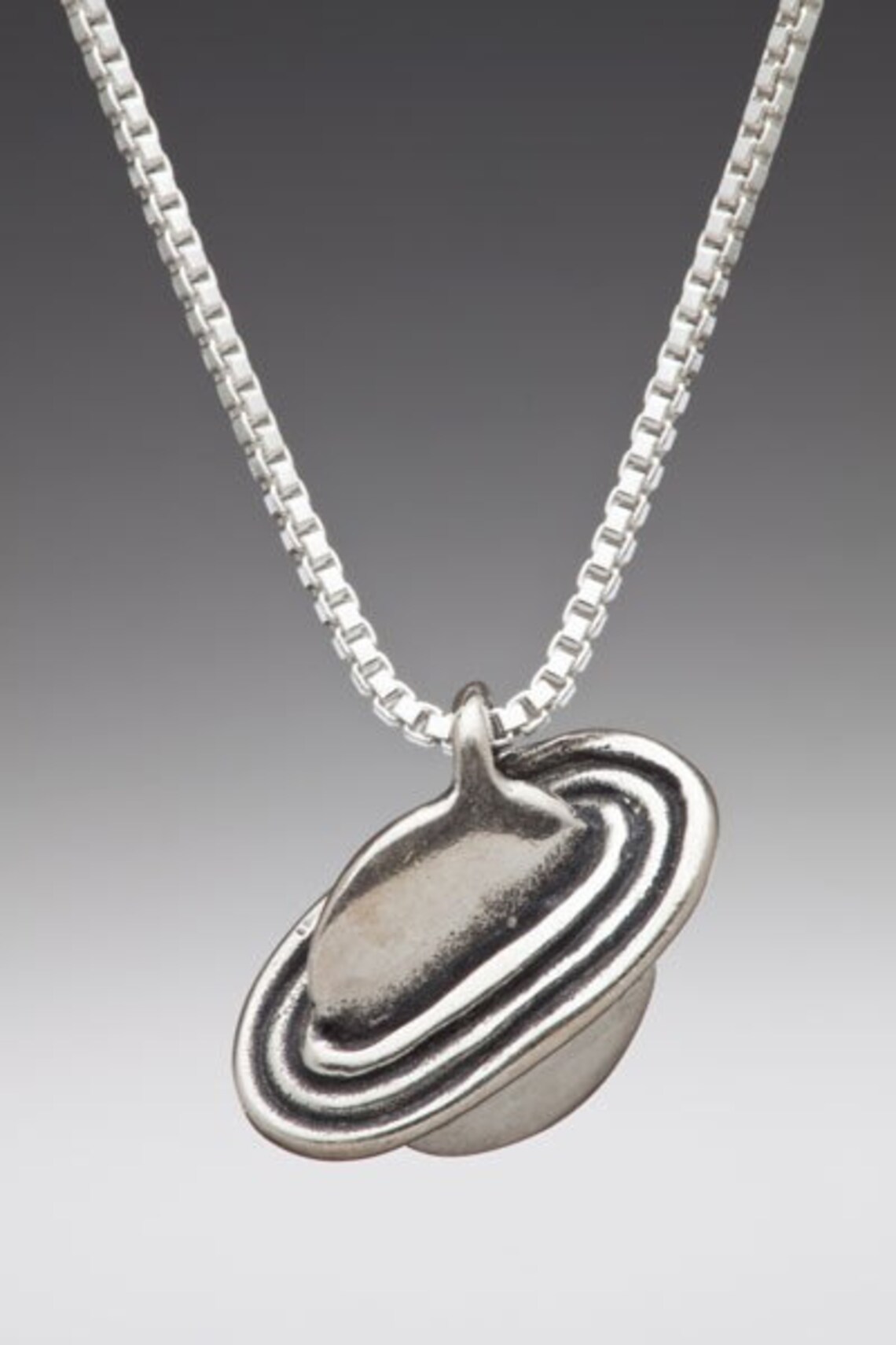 Silver Saturn Charm Pendant Space Jewelry Planet Necklace - Etsy