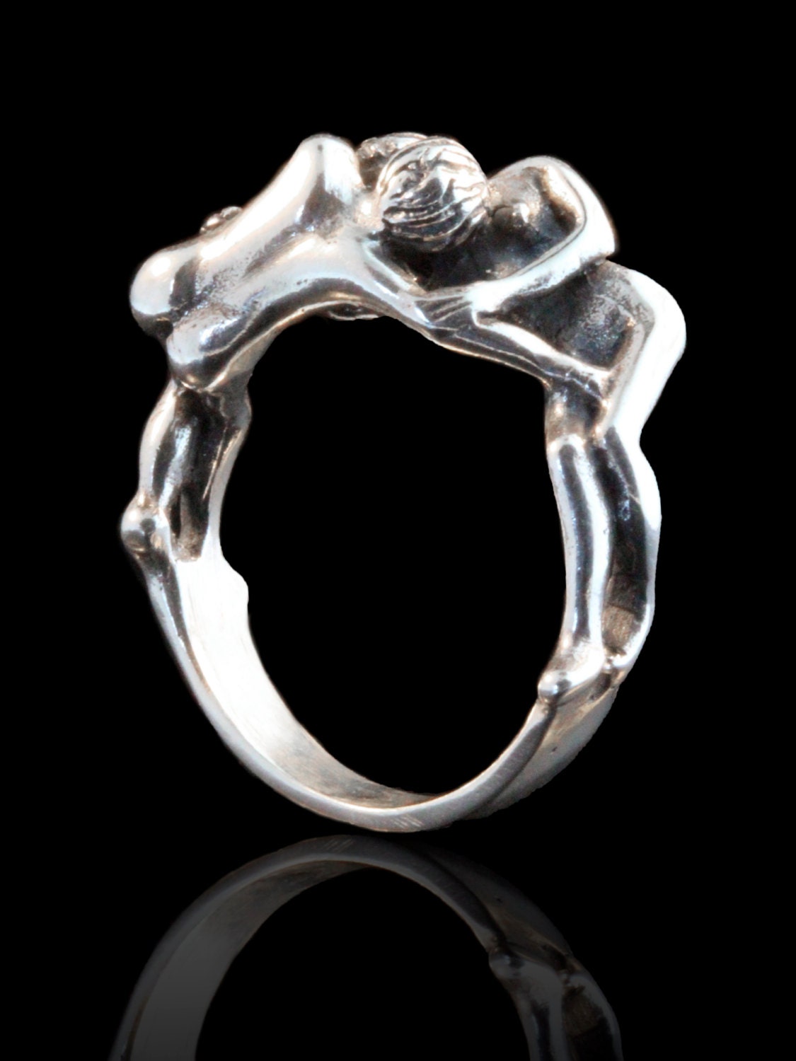 People Ring Silver - Lover's Kiss Ring - Lover's Jewelry - People Ring ...