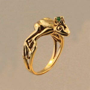 Gold Frog Ring Enchanted Frog Prince Ring Frog Jewelry Frog Prince 14k ...