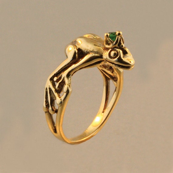 Enchanted Frog Prince Ring - Solid 14k Gold - Prince Charming Ring - Etsy
