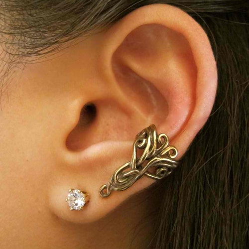 Solid 925 Silver Ear Cuff Extra WIDE Ear Cuff Pure Copper | Etsy