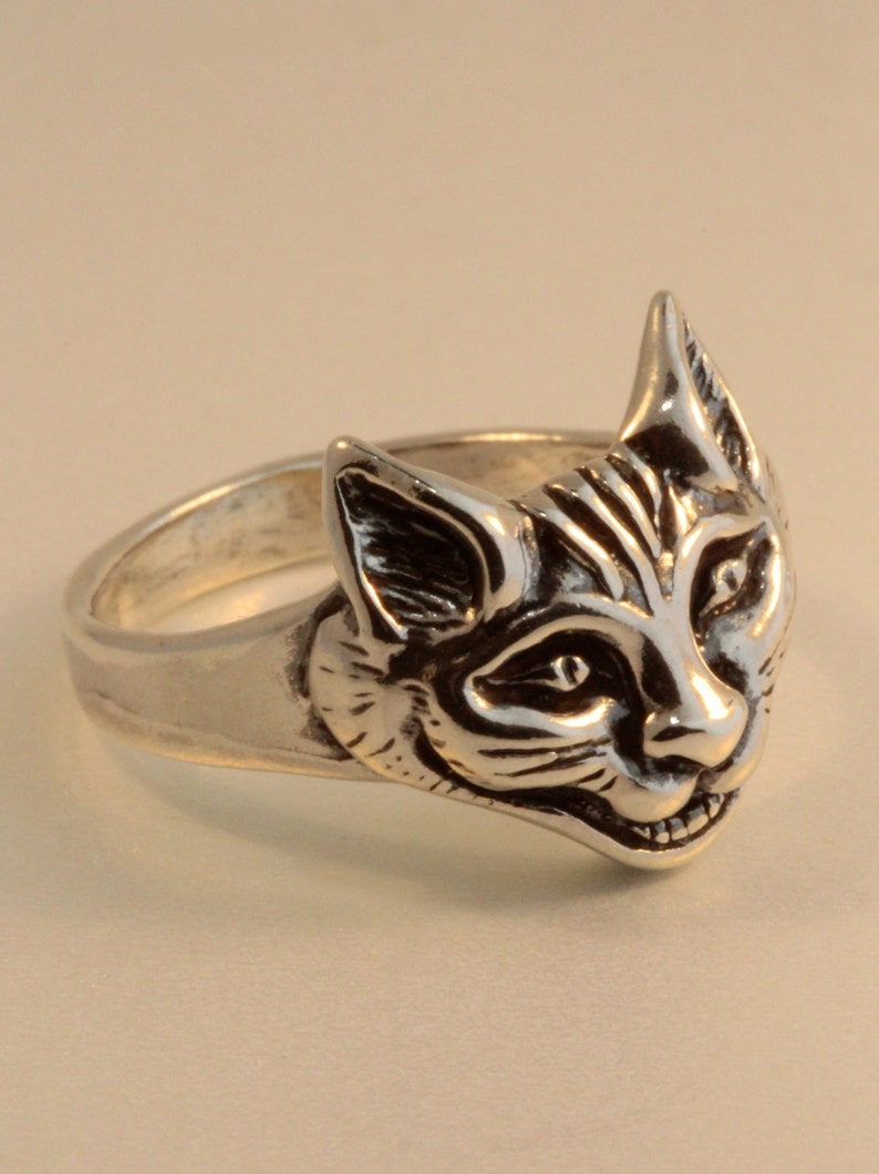 Cat Ring Silver Cheshire Cat Ring Cheshire Cat Jewelry - Etsy