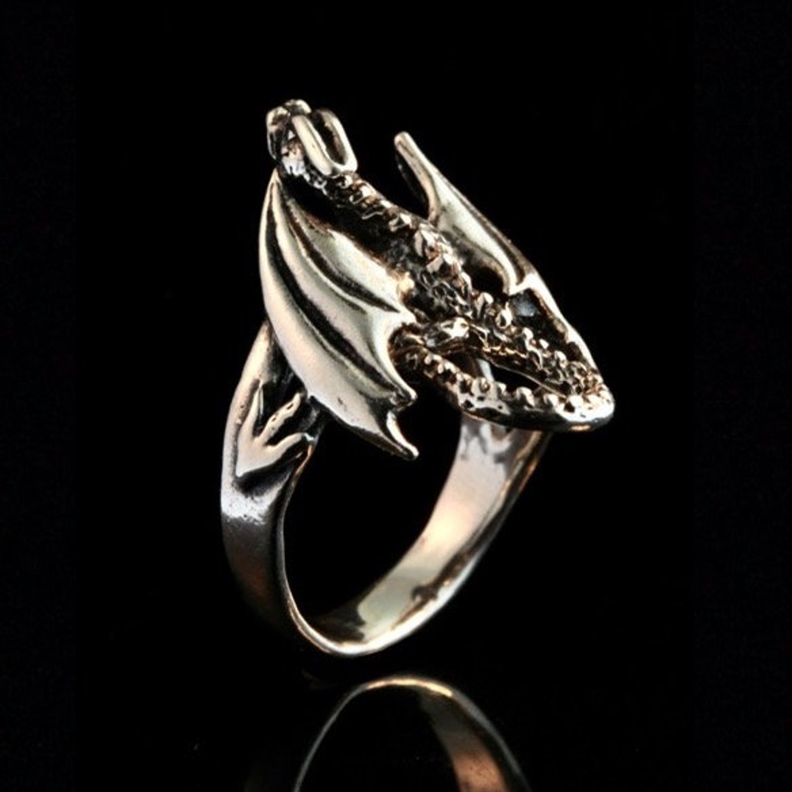 Sterling Silver Dragon Ring Epic Dragon Jewelry Statement Ring | Etsy