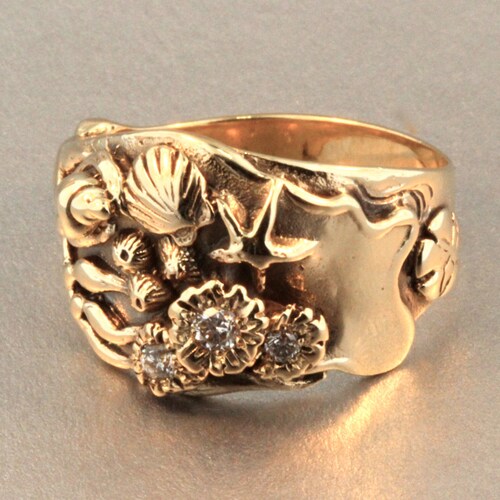 Ocean Ring Silver Tide Pool Ring With Gemstones Ocean Jewelry - Etsy