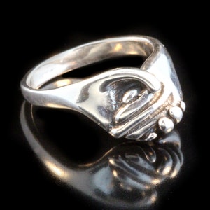 Hand Ring Silver Friendship Ring Friendship Jewelry Gift | Etsy