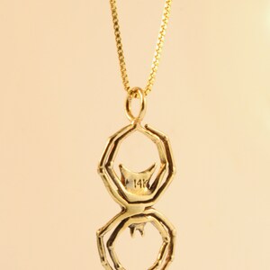 14k Gold Spider Necklace Orb Weaver Spider Jewelry Insect Jewelry Bug ...