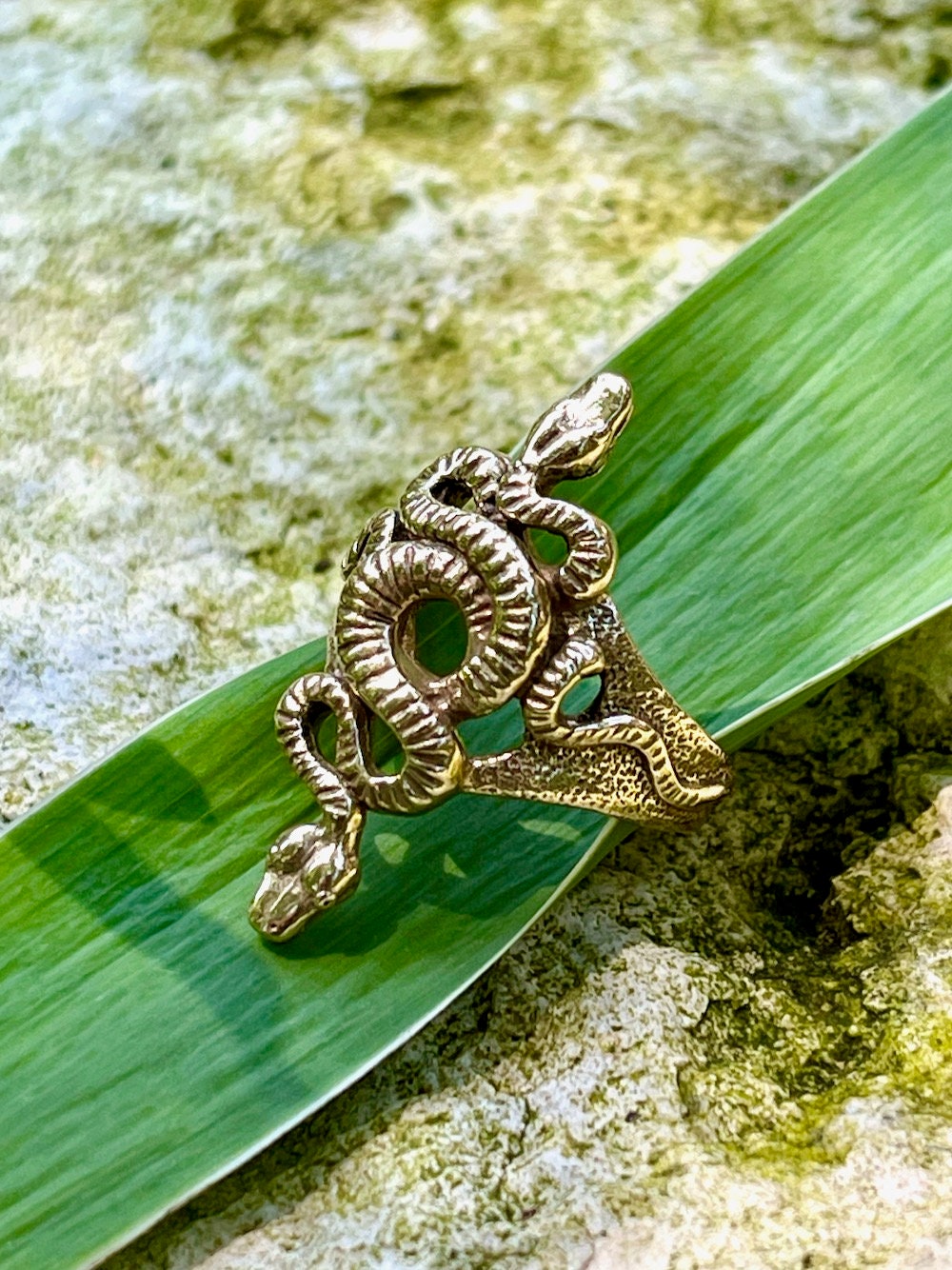 14k Gold Snake Ring Alpha Omega Snake Ring 14k Gold Alpha | Etsy