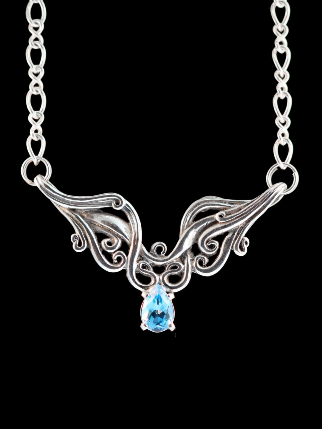Wave Necklace Waterfall Jewelry Cascade Waterfall Necklace Gemstone ...