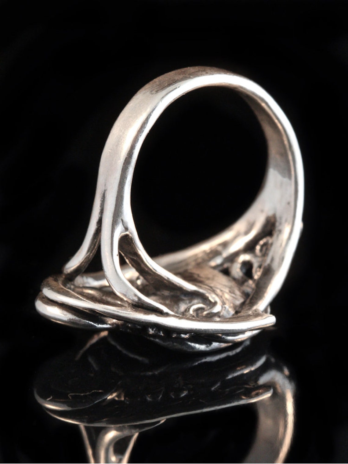 Galaxy Ring Silver Galactical Ring Abstract Spiral Star Galaxy ...