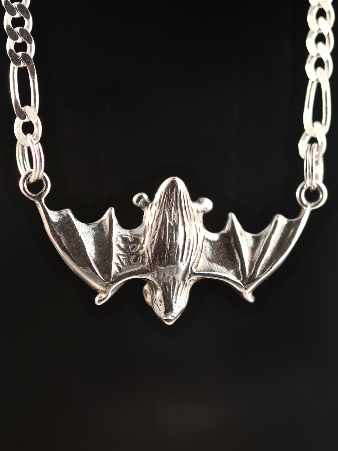 Bat Necklace Halloween Necklace Silver Bat Charm Bat Pendant - Etsy