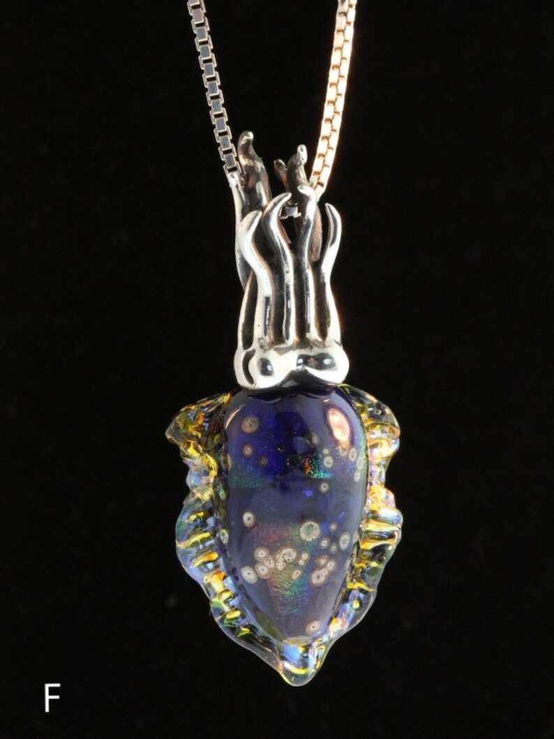 Cuttlefish Necklace Squid Necklace Tentacle Necklace Dichroic | Etsy
