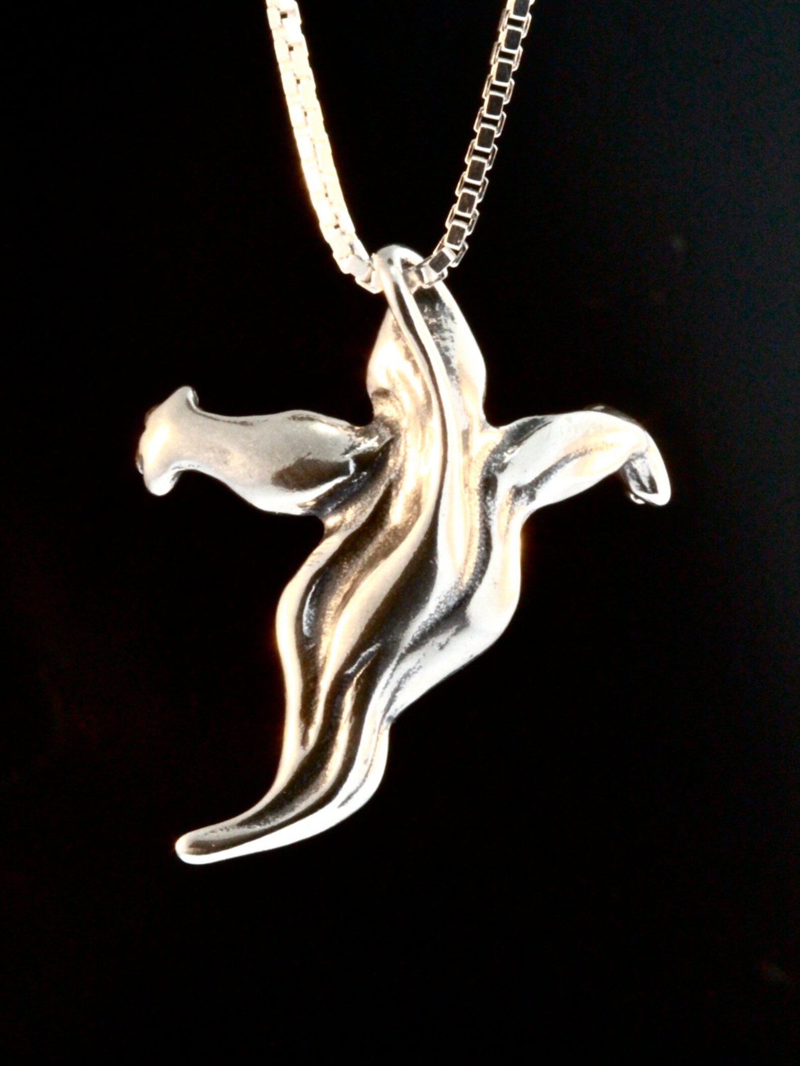 Ghost Necklace Silver Ghost Charm Halloween Jewelry Halloween - Etsy