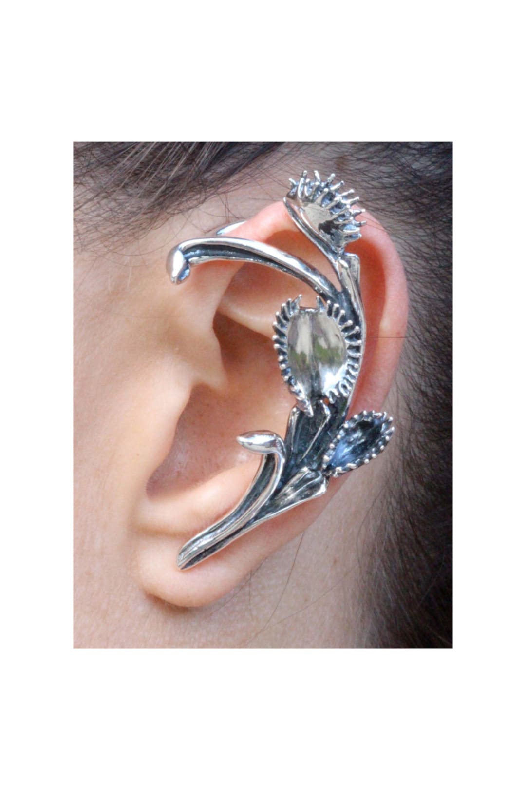 Venus Flytrap Ear Cuff Ear Wrap Venus Flytrap Jewelry Sterling ...