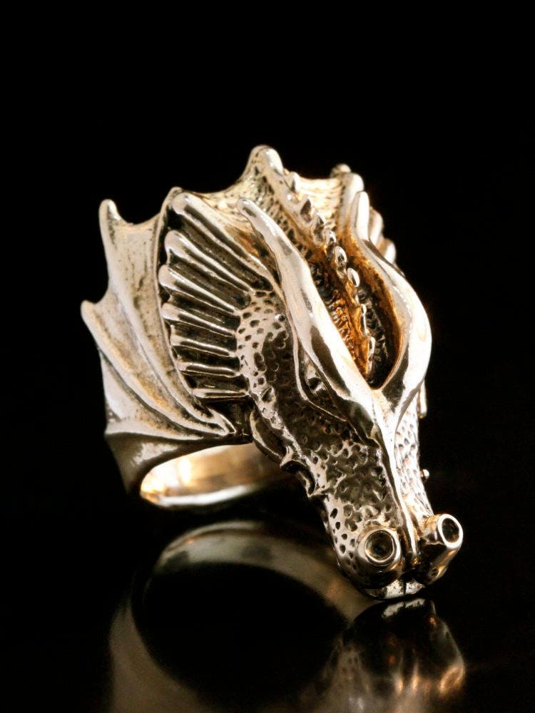 Valor Dragon Ring - Bronze - Oath Dragon Ring - Etsy
