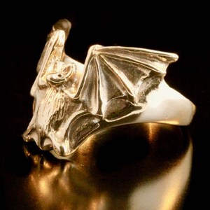 Bat Ring Gold - Bat Flight Ring - Bat Jewelry Gold Bat - Halloween ...
