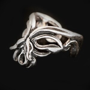 Hummingbird and Fuchsia Flower Ear Cuff Bajoran Silver Flower Ear Cuff ...