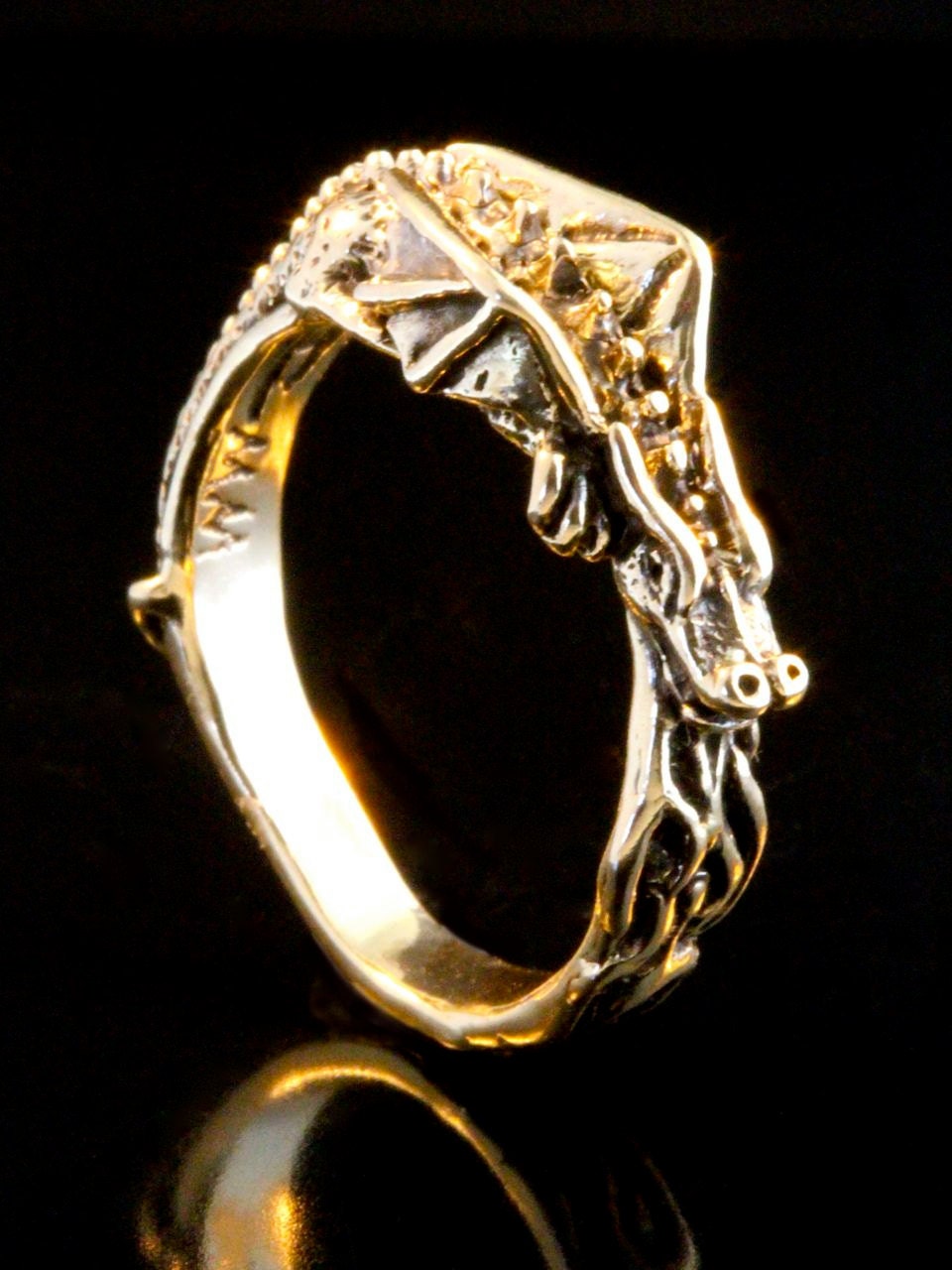 Gold Dragon Ring Flame Dragon Ring Game of Thrones Inspired | Etsy