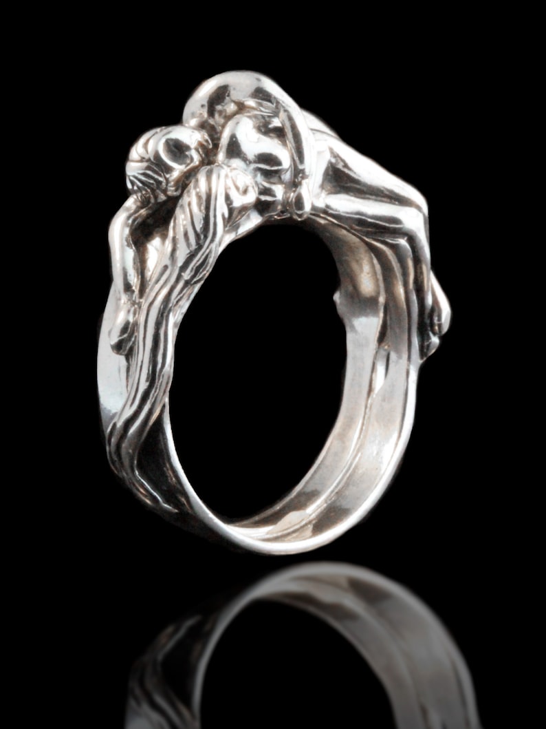 Lovers - Spooning Ring (two Part Ring) Sterling Silver - Wrapped in You ...