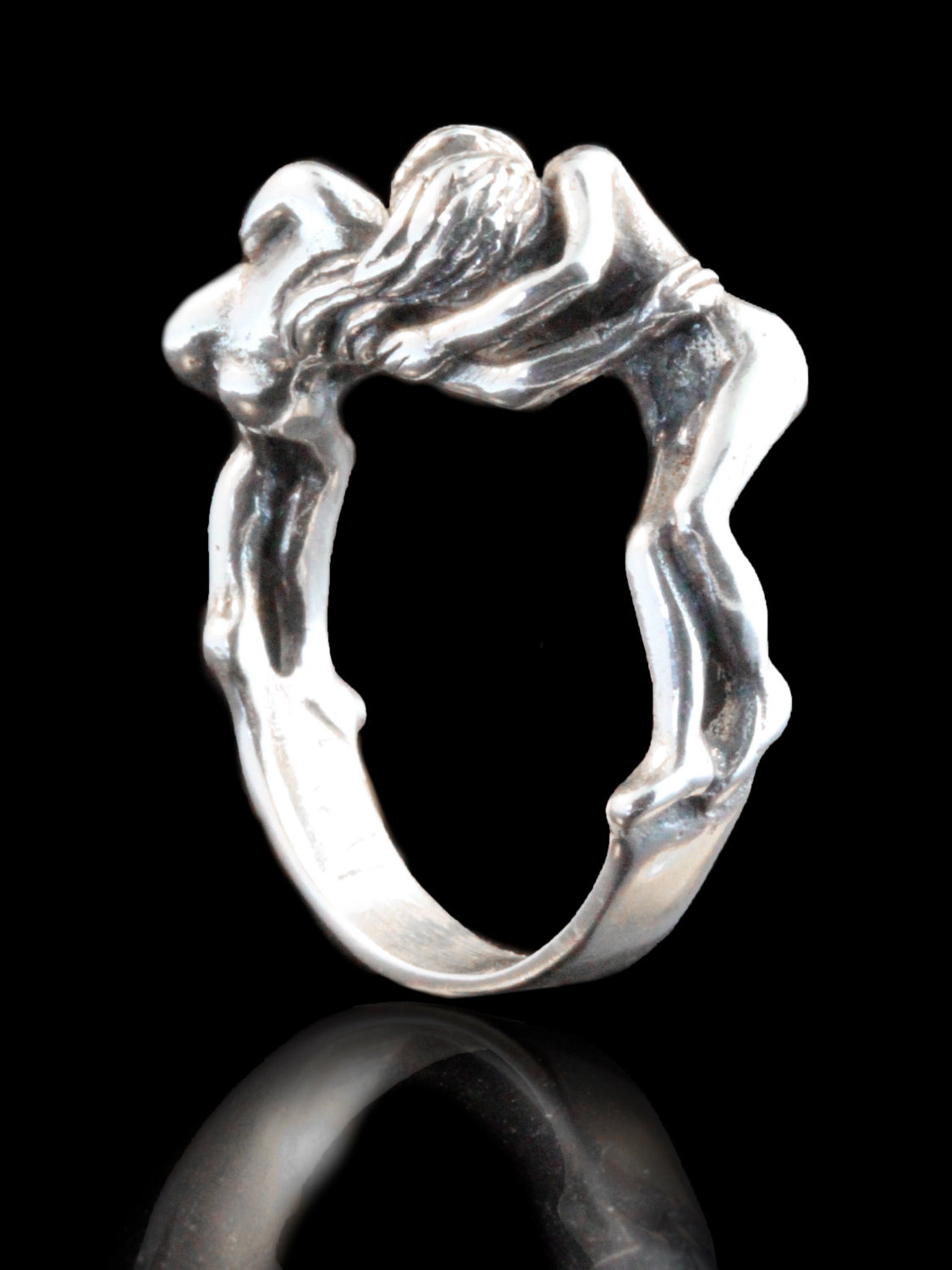 People Ring Silver - Lover's Kiss Ring - Lover's Jewelry - People Ring ...