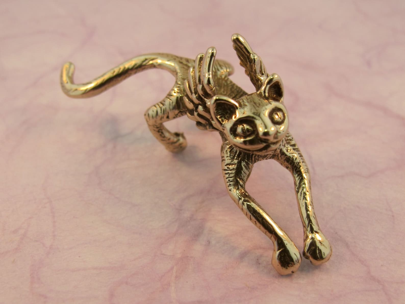 Cat Ear Cuff Angel Kitty Ear Cuff Bronze Cat With Wings Cat - Etsy