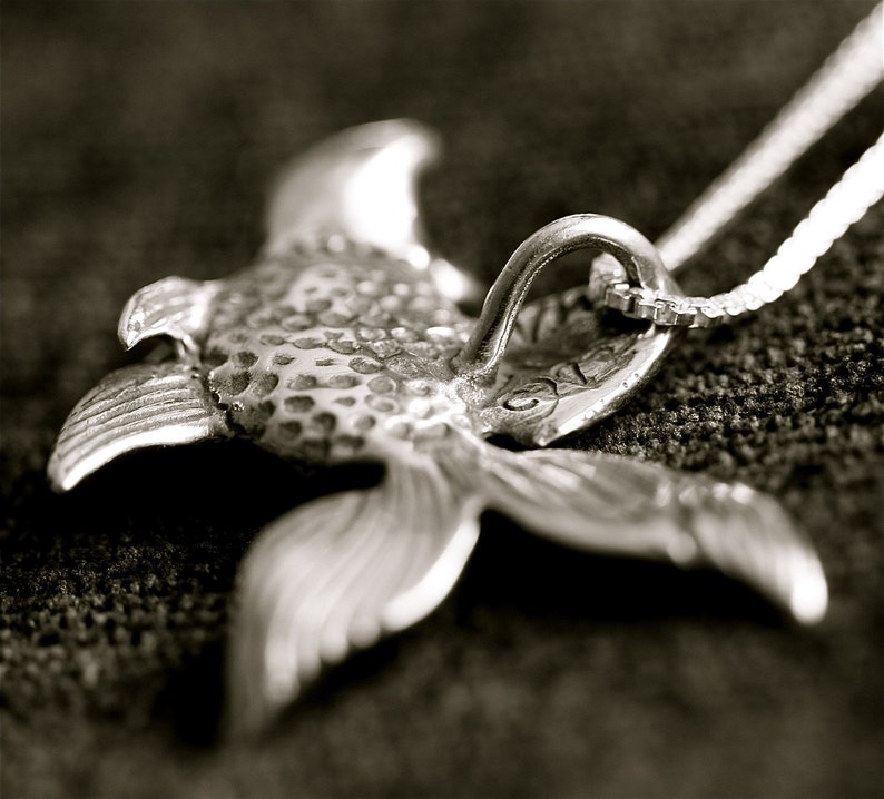 Fish Necklace Cat Necklace Large Silver Catfish Charm - Etsy