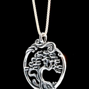 Silver Tree Necklace Silver Cypress Tree Charm Cypress Tree Jewelry ...