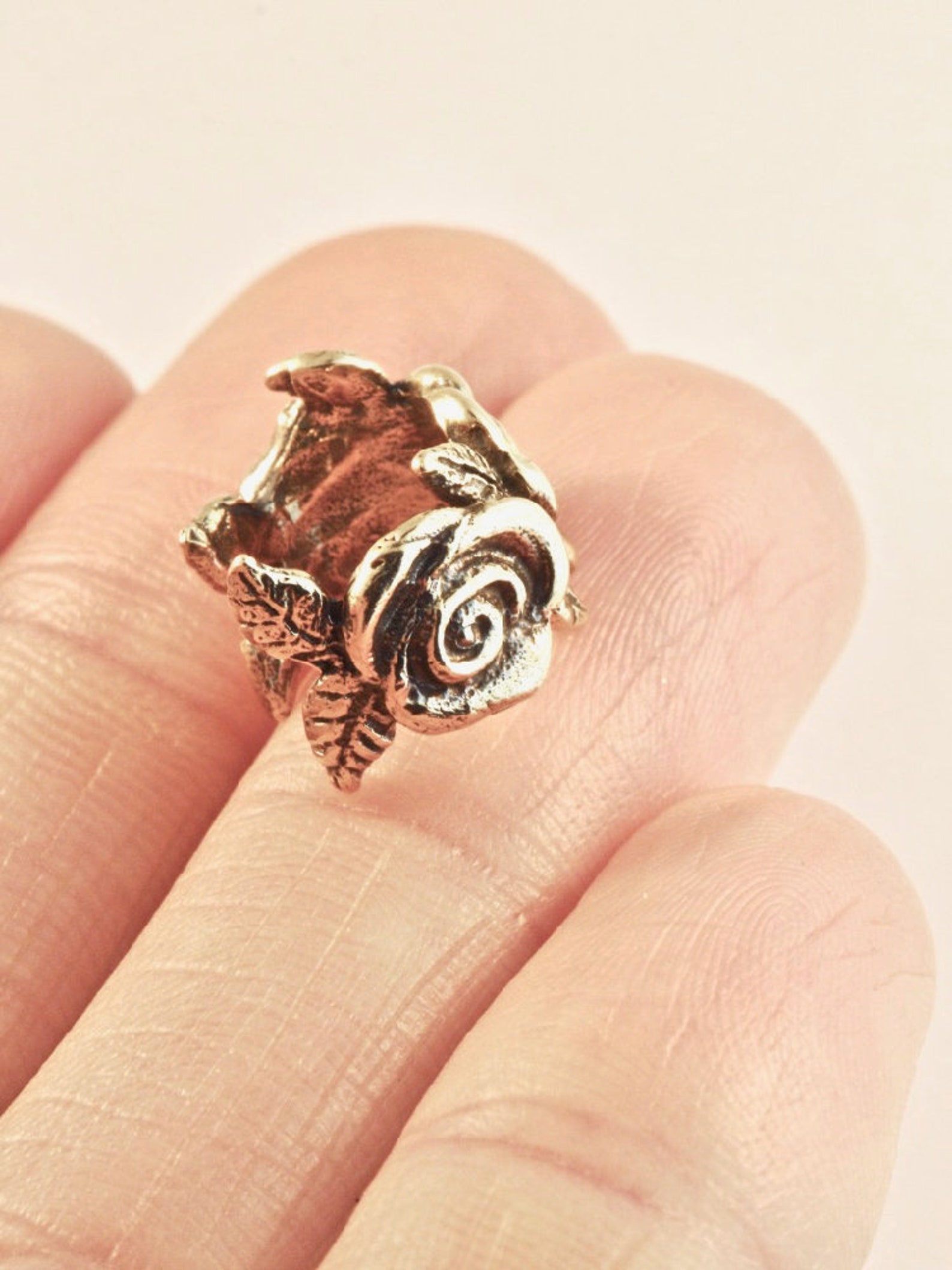 Gold Ear Cuff Rose Ear Cuff Solid 14K Gold Rose Jewelry Rose Earring ...