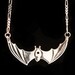 Bat Necklace Silver Bat Jewelry Large Spread Winged Bat Pendant With ...