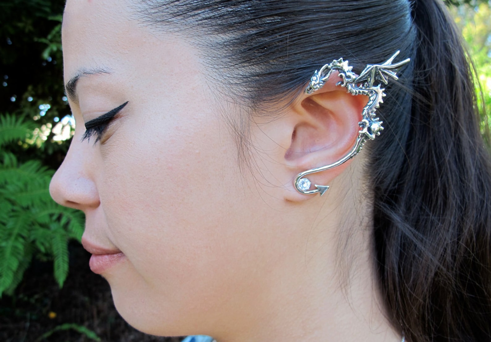 Dragon Ear Wrap Dragon Ear Cuff Dragon Earring Dragon Jewelry Silver ...