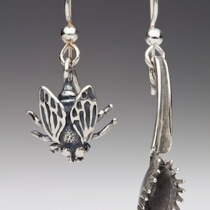 Fly and Flytrap Earrings - Venus Flytrap Jewelry - Venus Flytrap Earrings - Carnivores Plants ...