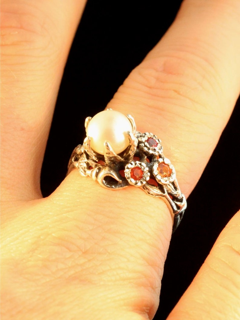 Ocean Ring Pearl Ring Pearl Jewelry Atlantis Treasure Ring Sea Shell ...