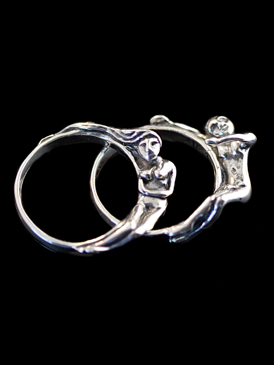 Lovers - Spooning Ring (two Part Ring) Sterling Silver - Wrapped in You ...